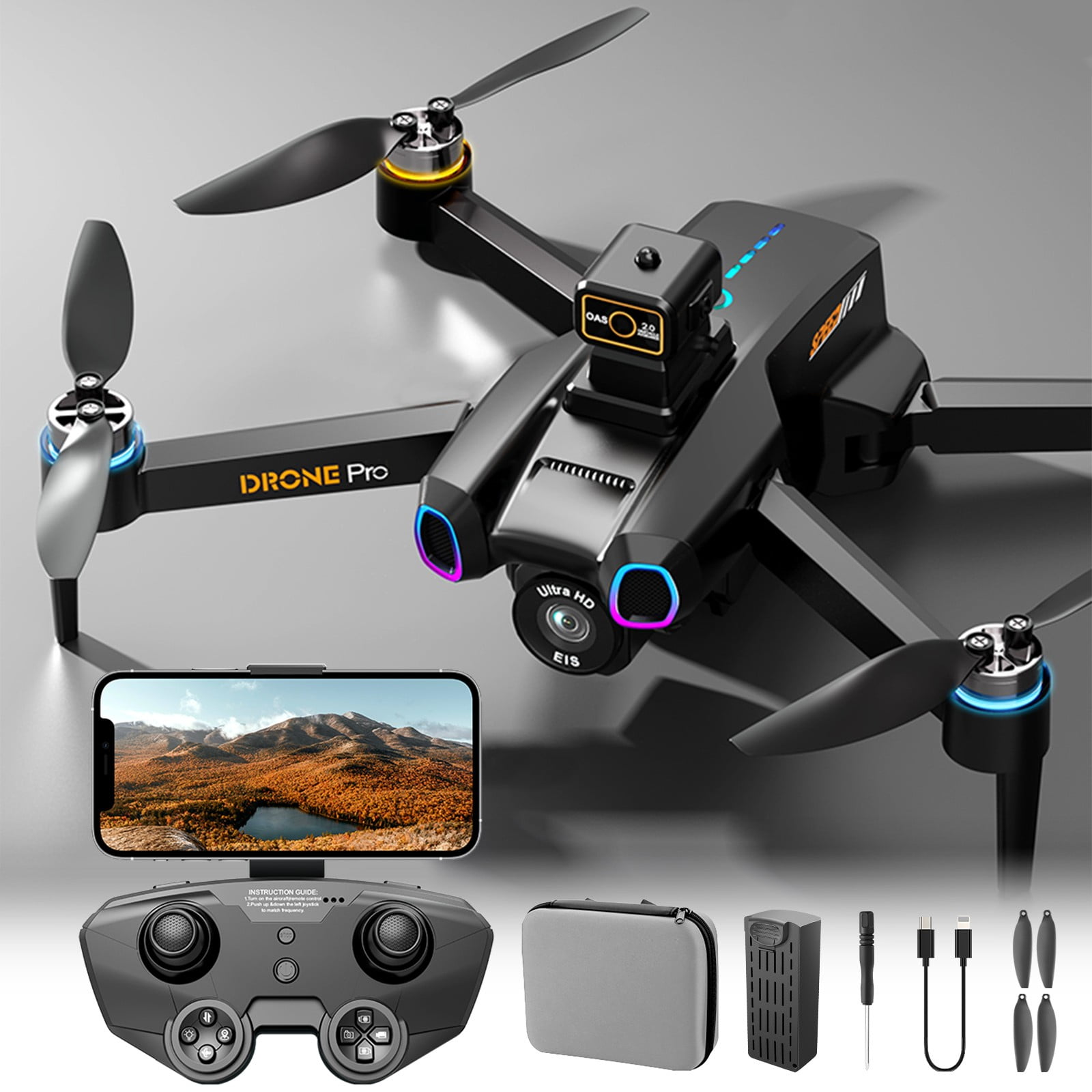 TOPReddon Drones with Camera for Adults 4K, Brushless Motor Drone for ...