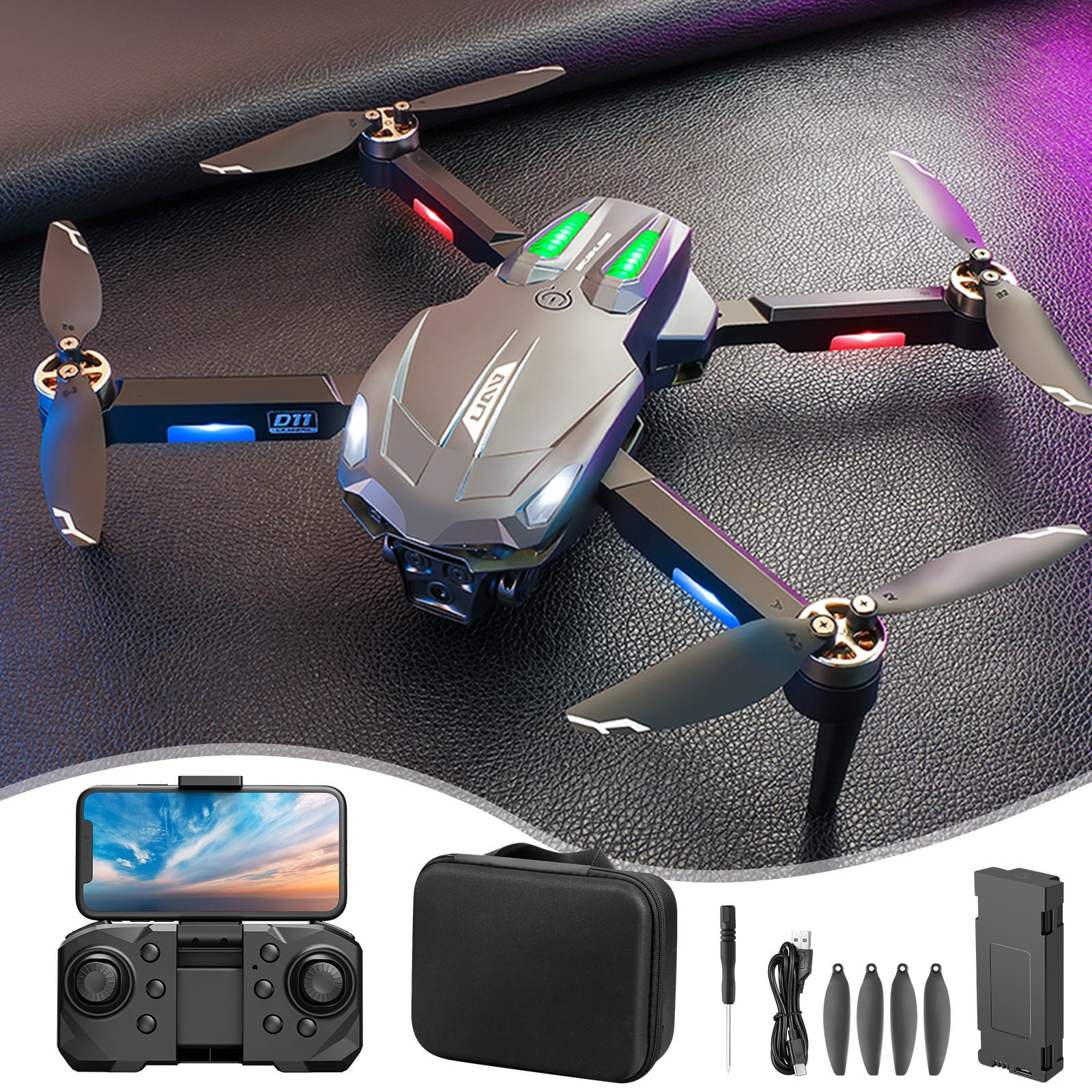 TOPReddon Foldable Drone is equipped with a 1080P FPV Camera,Altitude ...