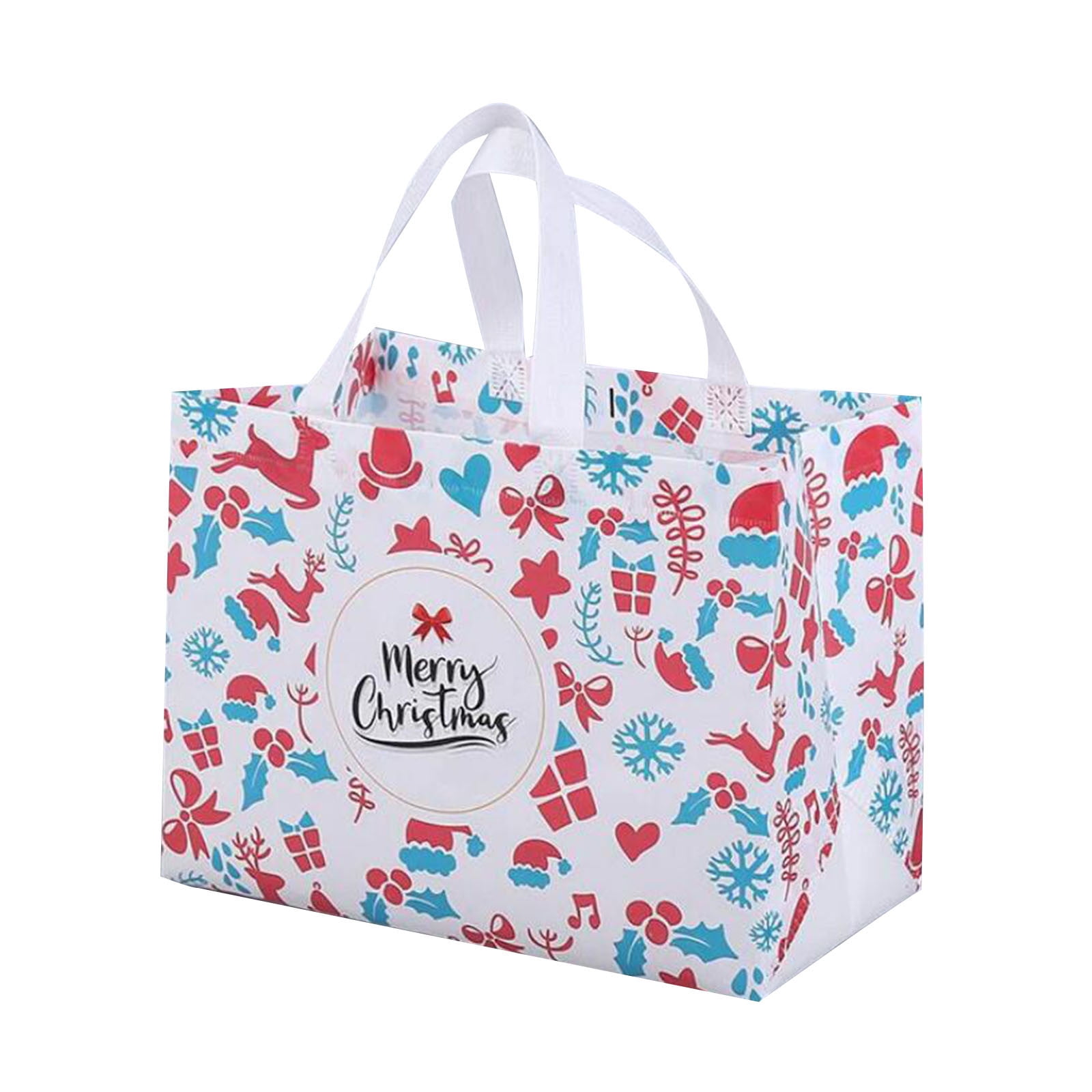 TOPRenddon Large Christmas Gift Bags Bulk Christmas Tote Bags with ...