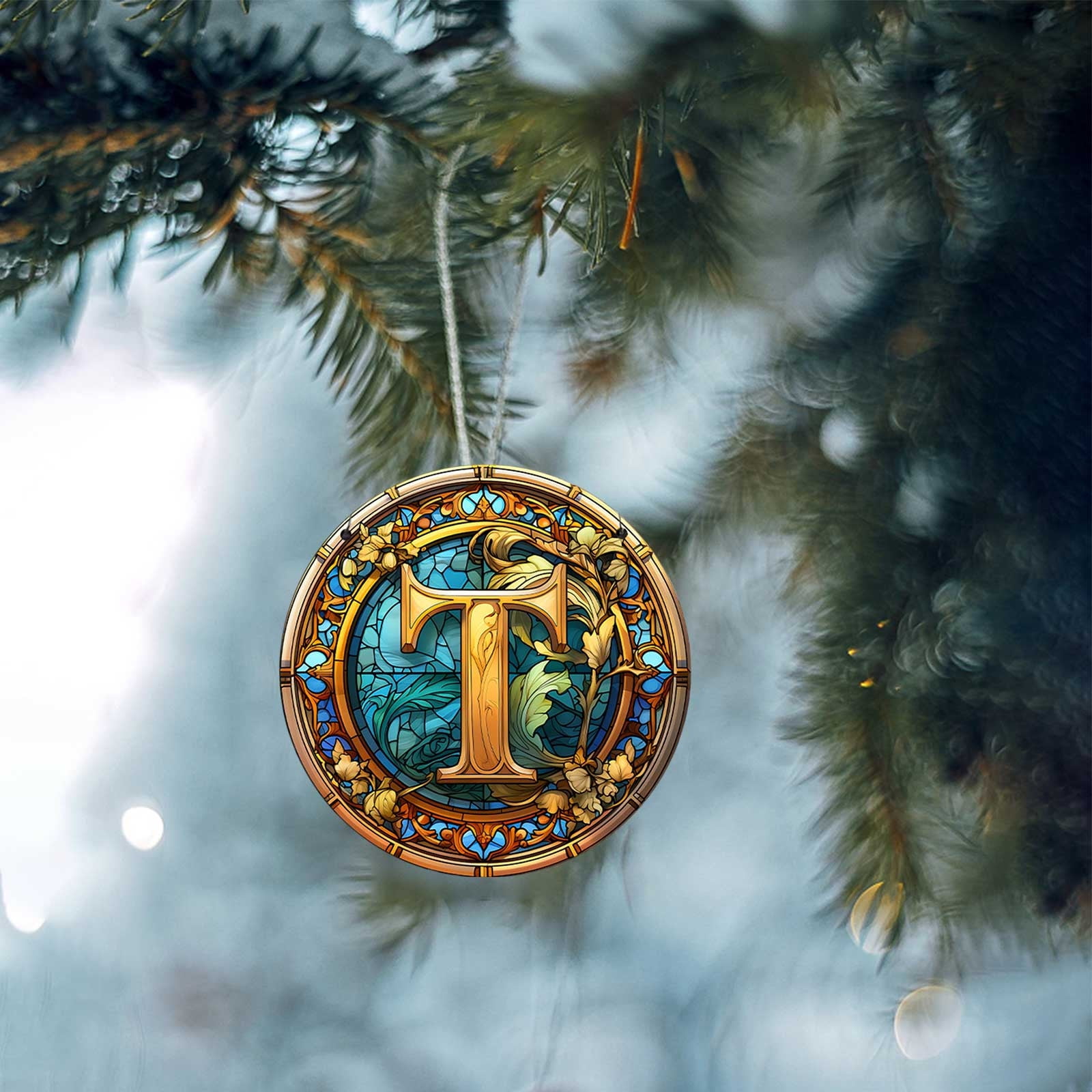 TOPReddon Personalized Christmas Ornaments Letter Name Ornaments ...