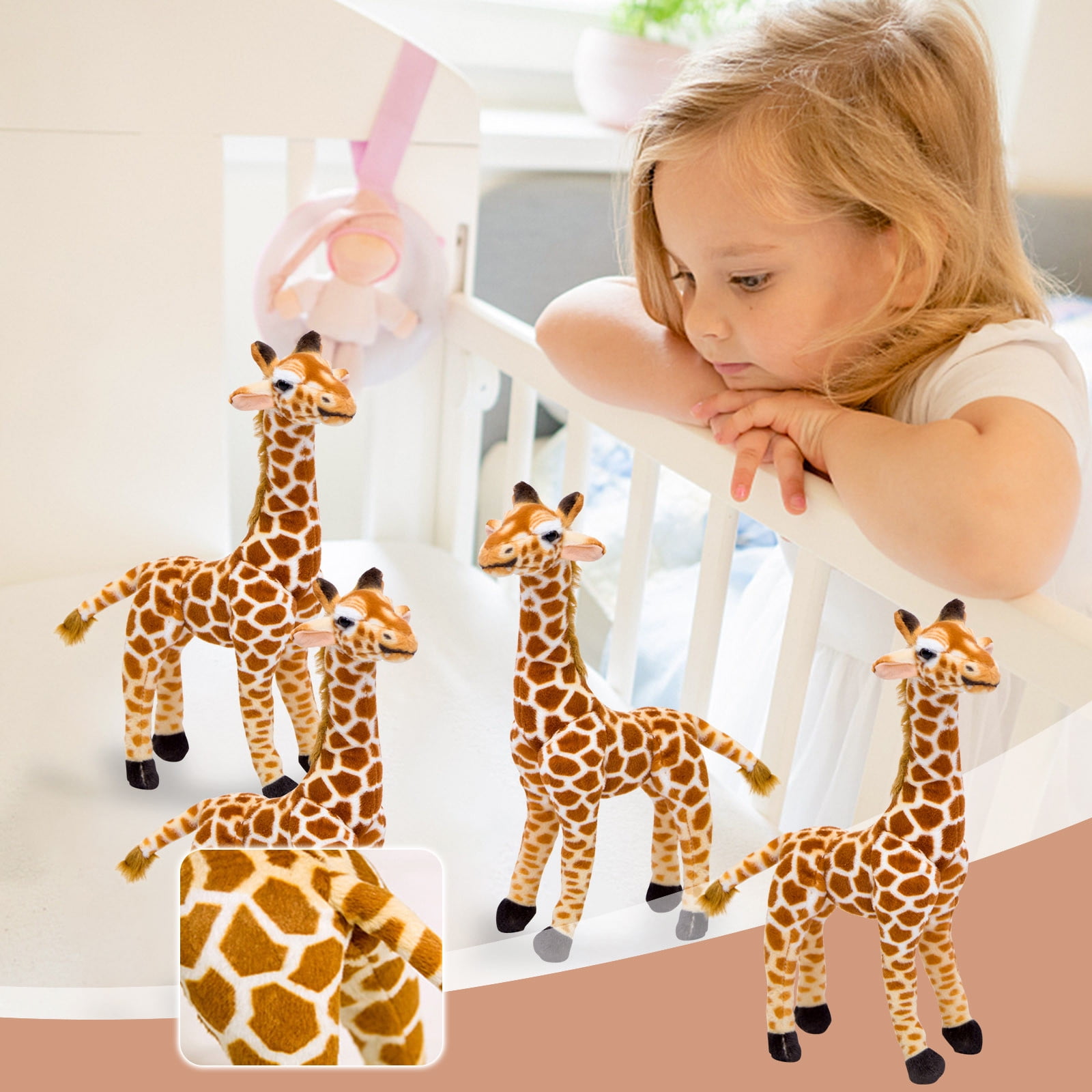 TOPRenddon 14in Real Life Giraffe Plush Toys Stuffed Animals Dolls Soft ...