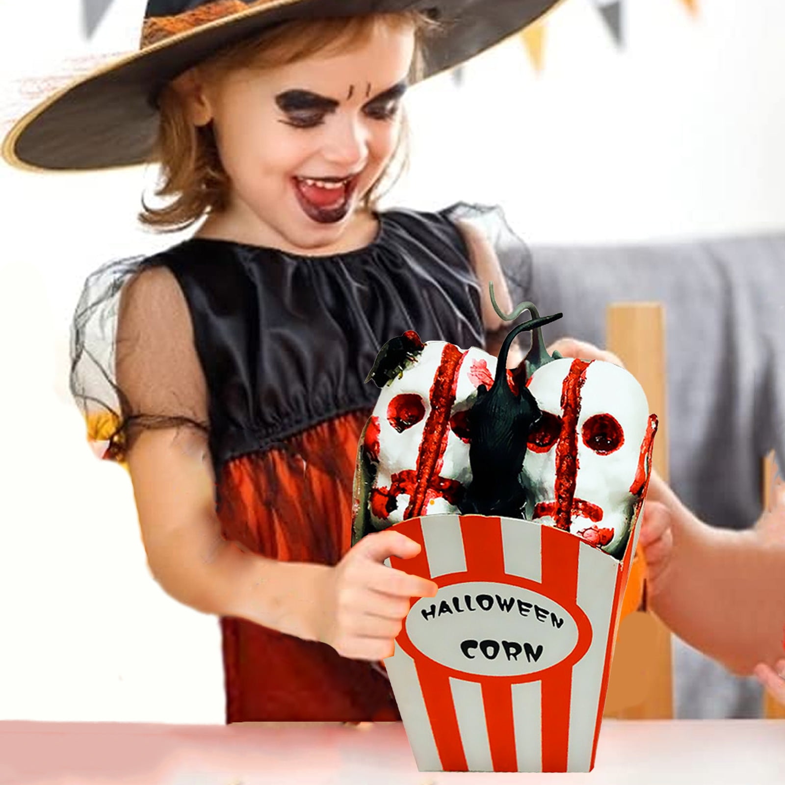 TOPRenddon 4 Kinds of Halloween Products Simulation Popcorn Venue ...