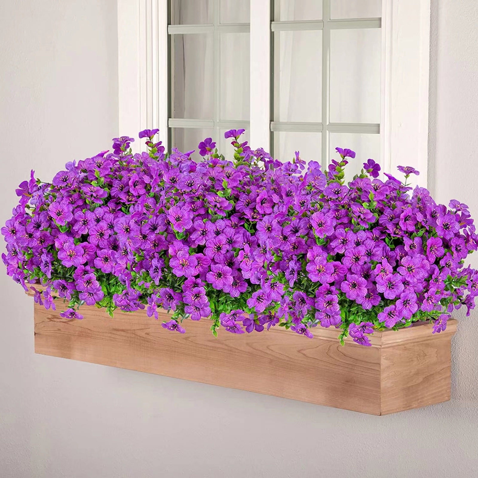 TOPRenddon 7-Prong Violet Artificial Flowers Bouquet - Realistic Fake ...