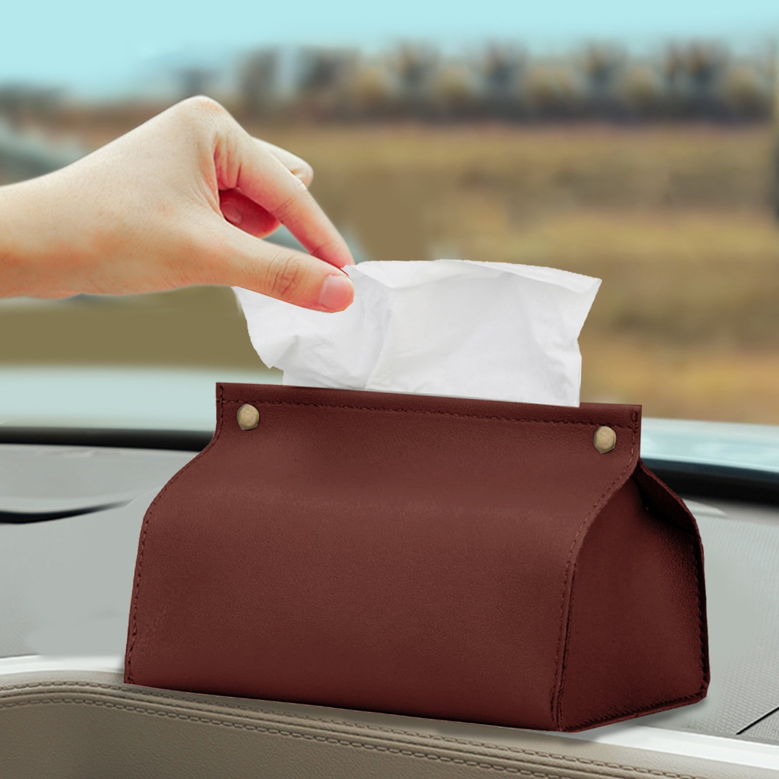 TOPRenddon Aesthetic Rectangle Tissue Box Cover, High Flat Box Tissues ...