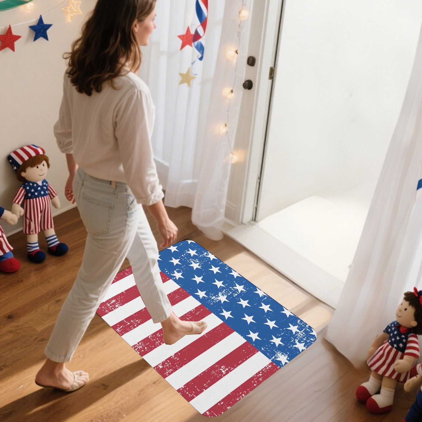 TOPRenddon American Flag Doormat - 15x24 Inch Non Slip Welcome Mat for ...