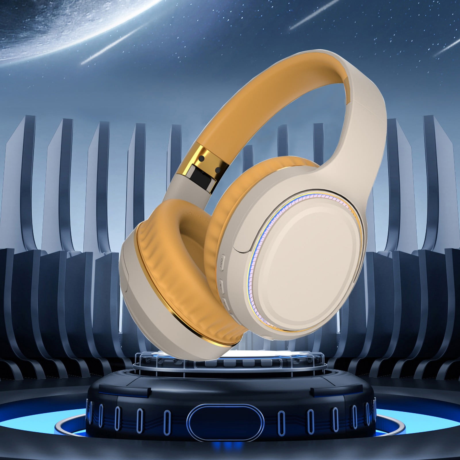 TOPRenddon Bluetooth 5.3 Wireless Headphones with Noise Cancelling | Foldable Over-Ear Headset ...