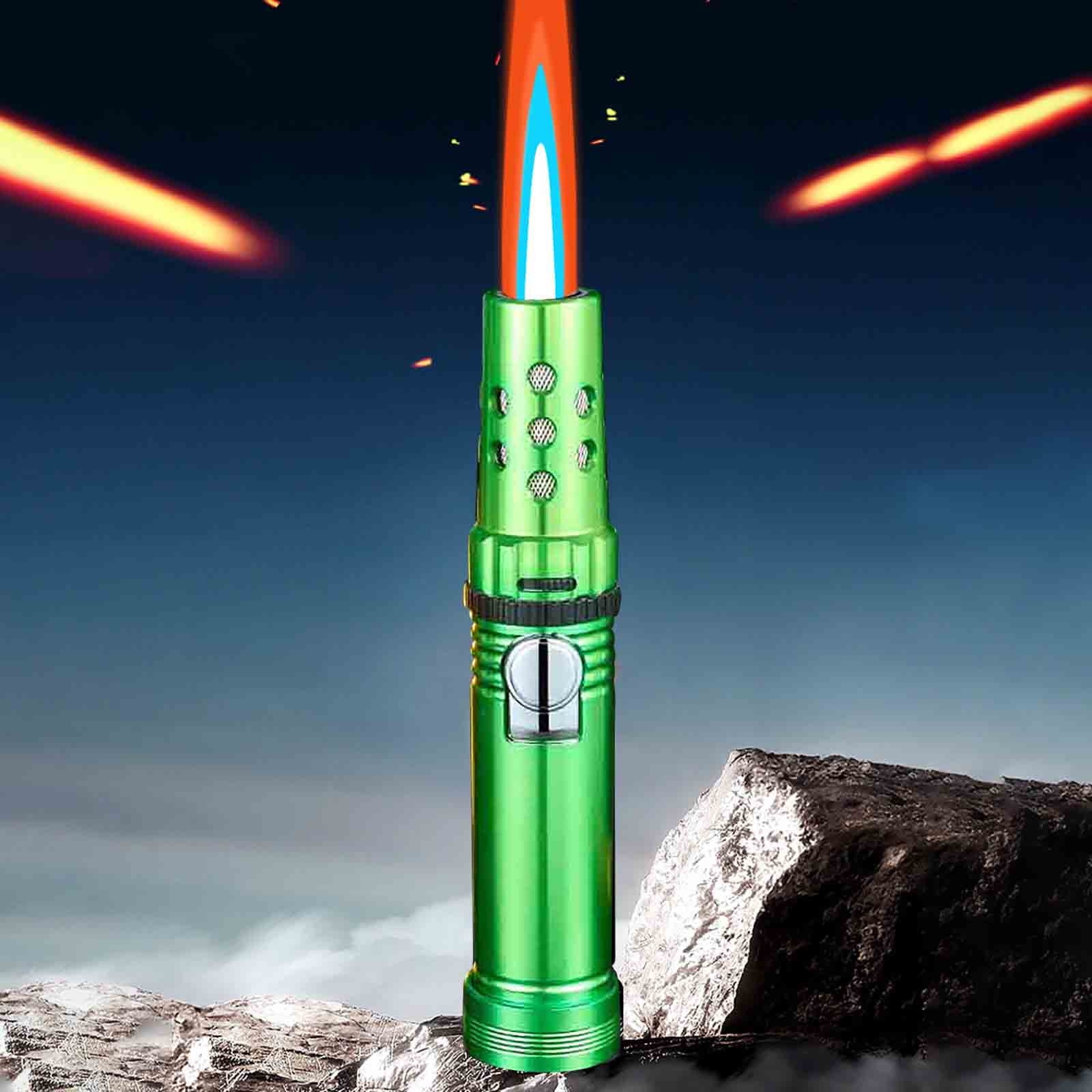 TOPRenddon Bright Fire Torch Lighter，Metal Gas Lighter Windproof High ...