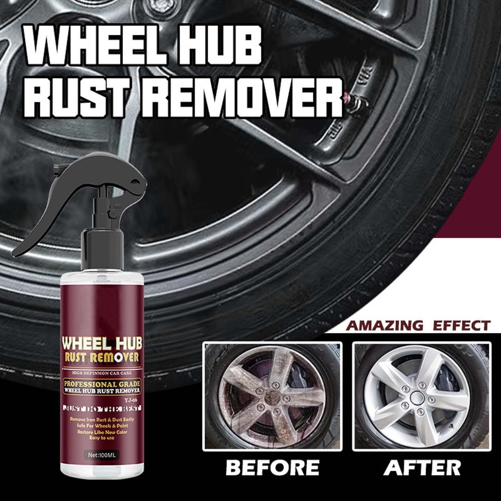 TOPRenddon Car Wheel Hub Rust Remover Spray – Iron Dissolver, Brake ...