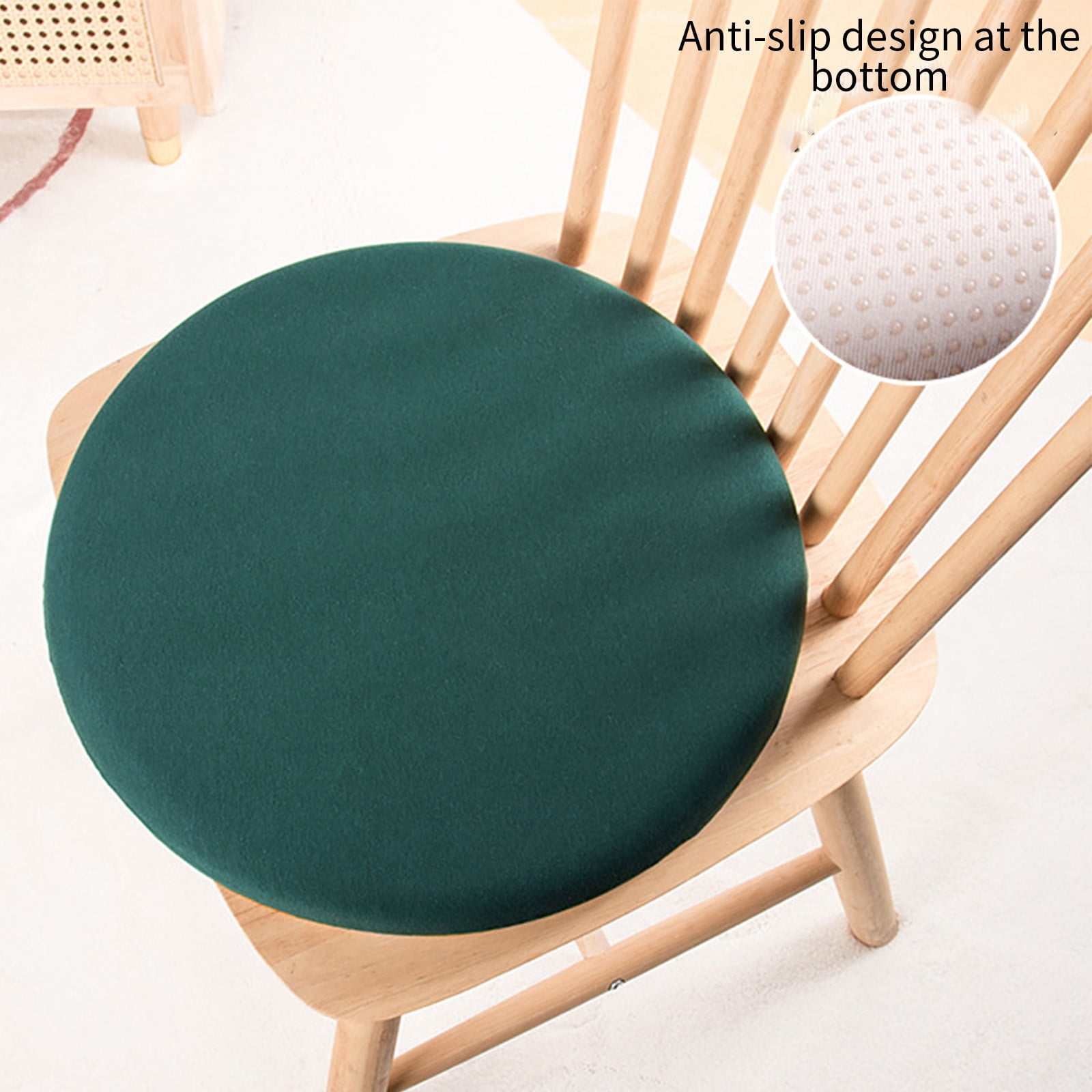 TOPRenddon Chair Cushions, Stool Cushion Round 13.8in，Memory Foam Stool ...