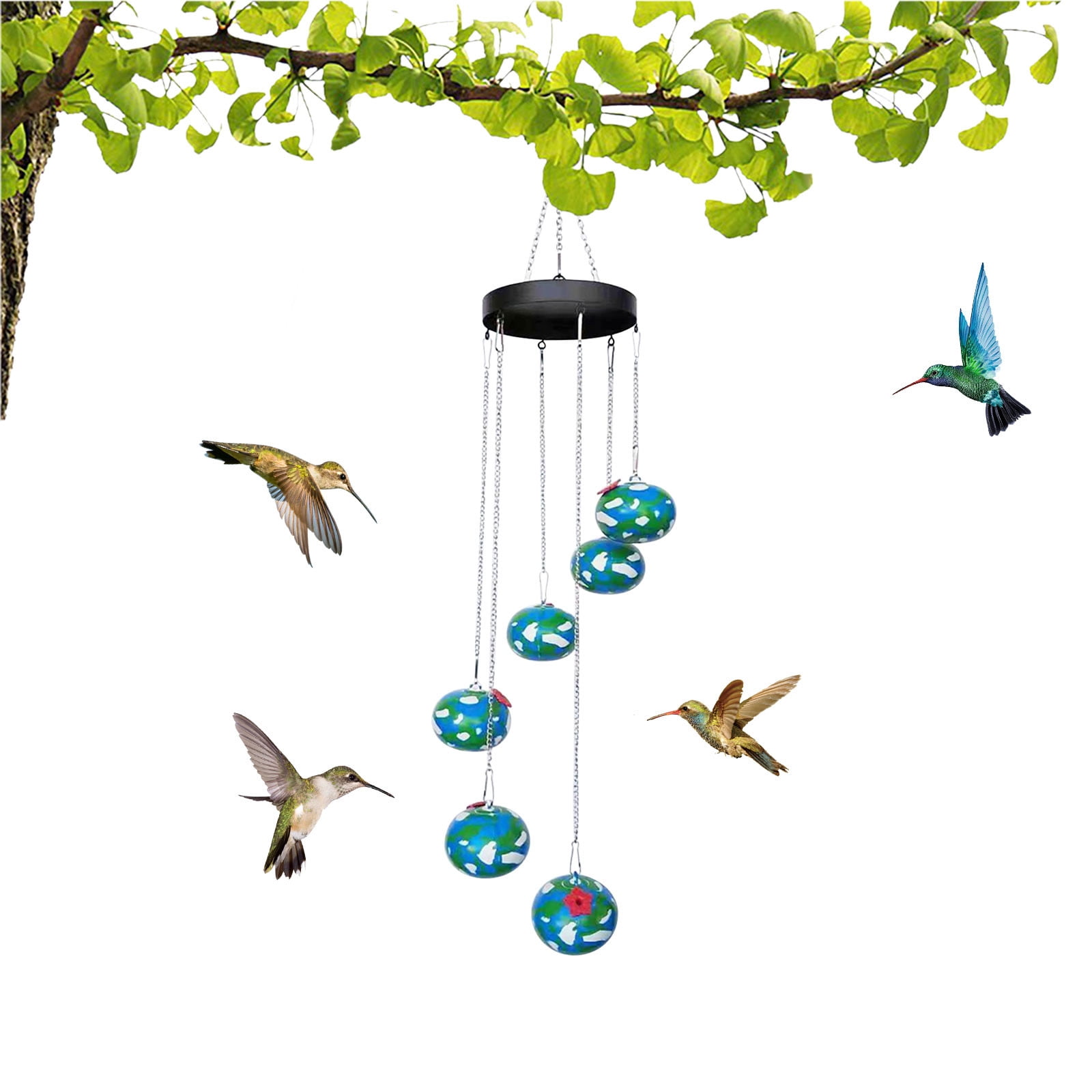 TOPRenddon Charming Wind Chimes Hummingbird Feeders The Wind Chime Bird ...