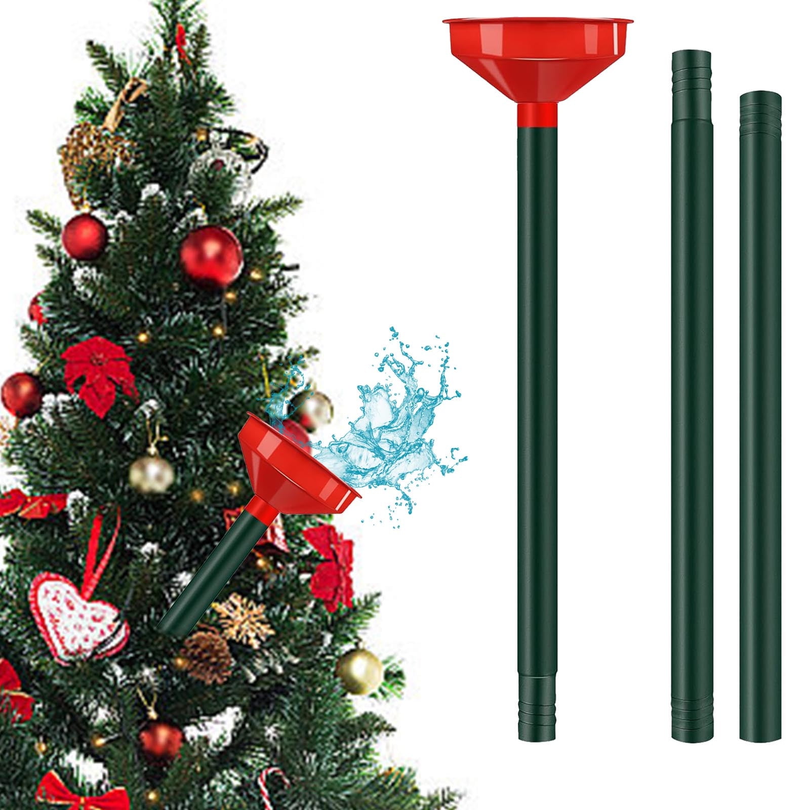 TOPRenddon Christmas Tree Watering Funnel Longer Tree Funnel Watering ...