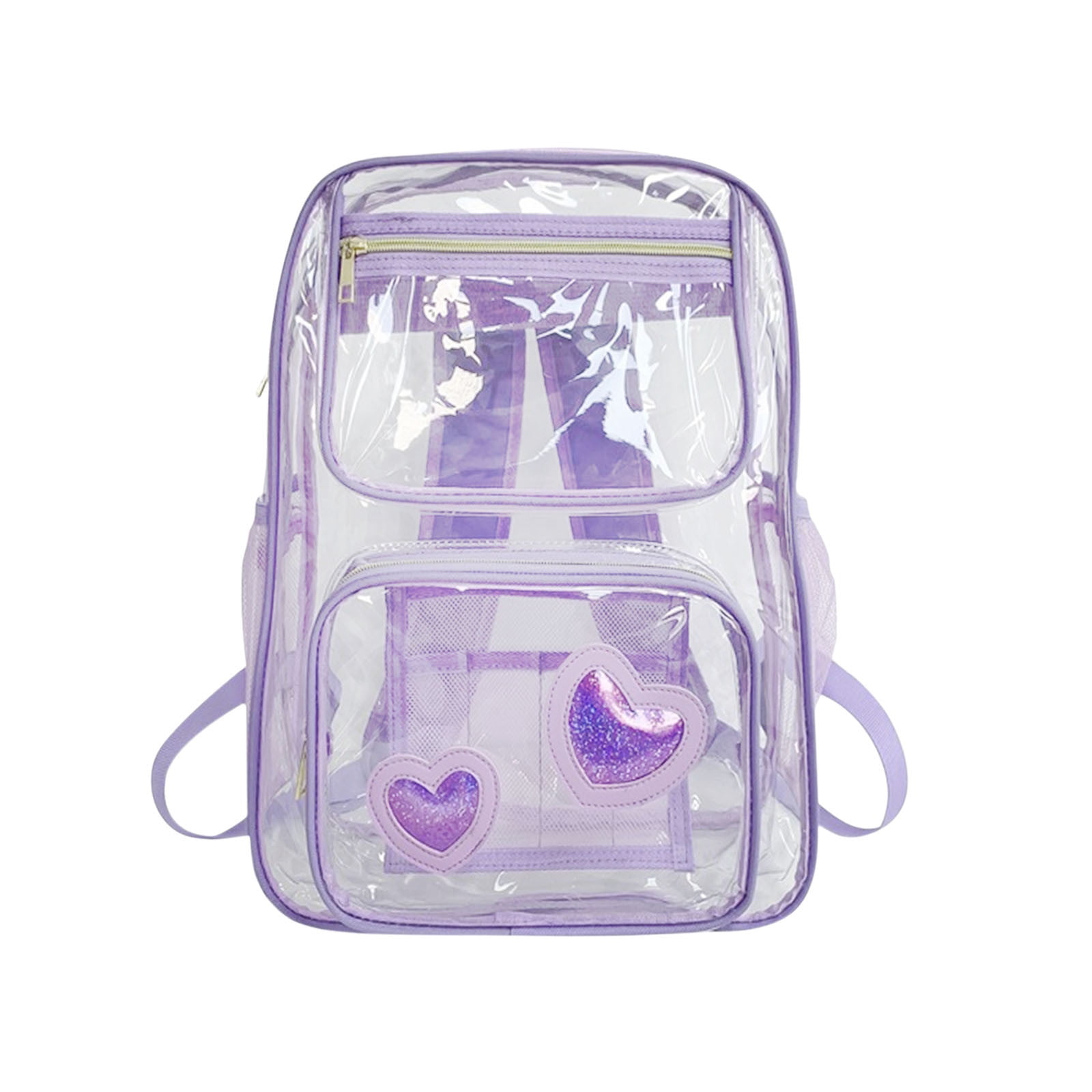 TOPRenddon Clear Backpack, Heavy Duty Transparent Bookbag, Large See Through PVC Backpacks for ...