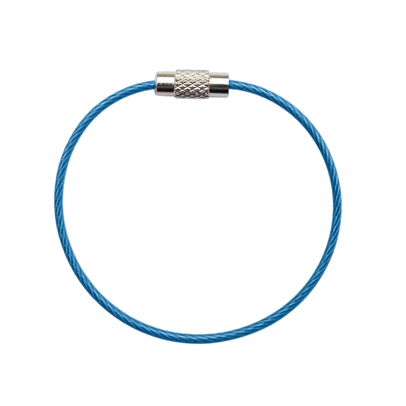 TOPRenddon Color Coated Wire Rope Keychain Key Ring Stainless Steel ...