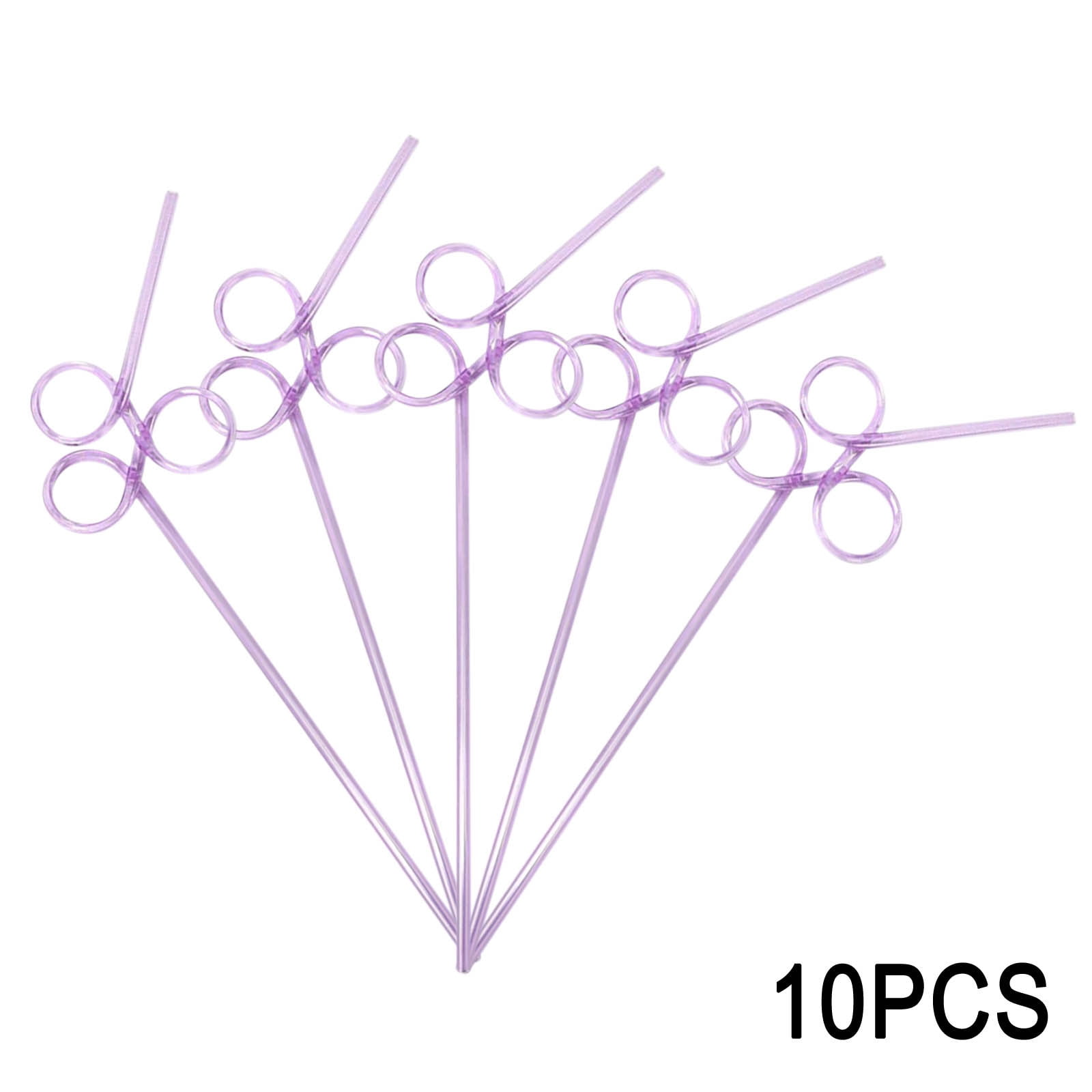 TOPRenddon Disposable Colorful Drinking Straws,10PCS Flexible Straws ...