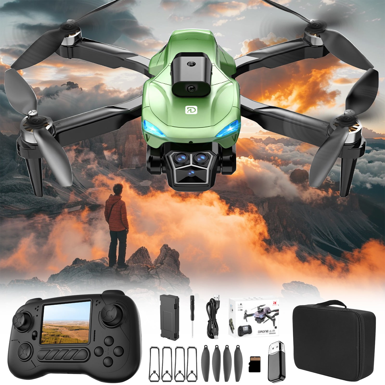 TOPRenddon Drones for Adults, 1080P HD FPV Foldable Drone for Kids ...