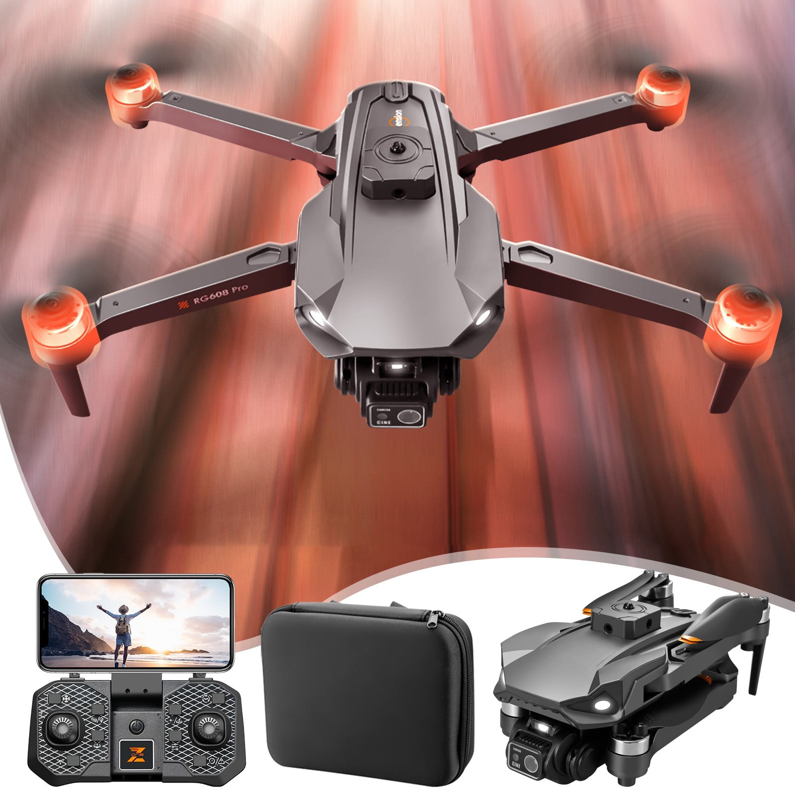 TOPRenddon Drones with Camera for Adults,Brushless Motor,Altitude Hold ...