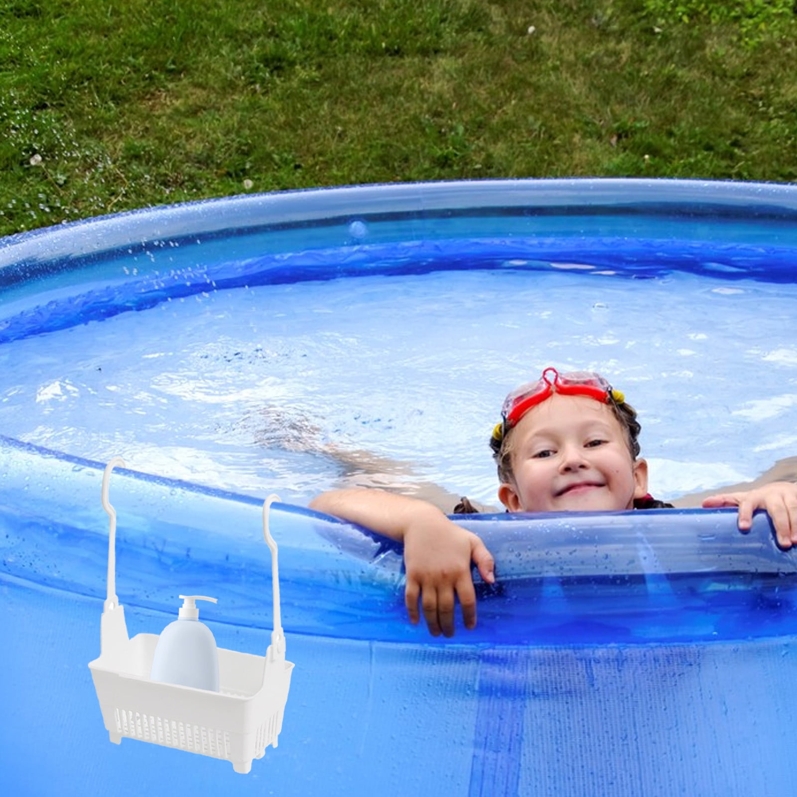 TOPRenddon Durable White Polypropylene Poolside Storage Basket for ...