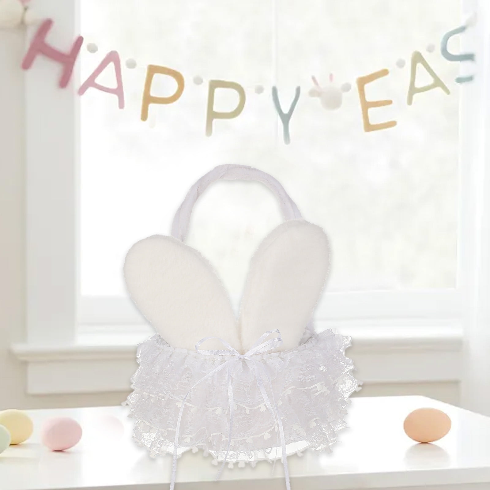 TOPRenddon Easter Basket with Handle Kids Bunny Easter Baskets Rabbit ...