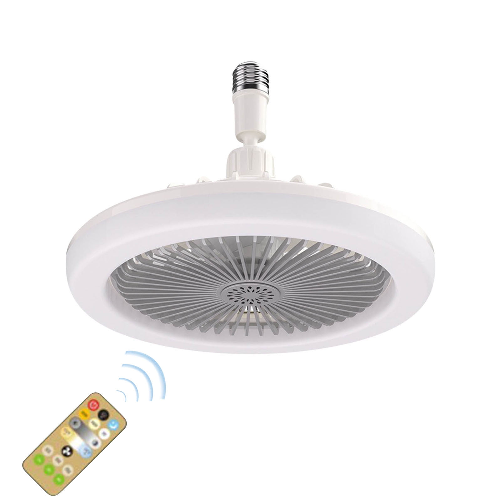 TOPRenddon Enclosed Ceiling Fans with Lights and Remote, Smart LED ...