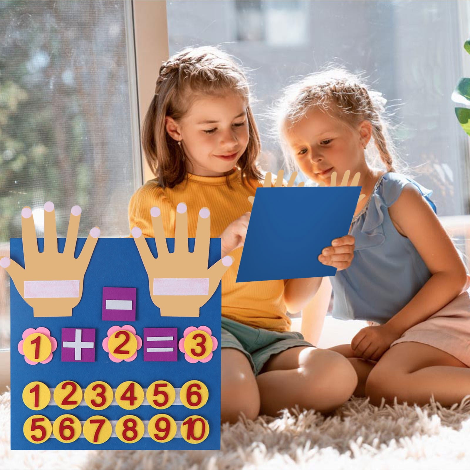 TOPRenddon Felt Board Finger Numbers Counting Toy, Number Counting Toy ...