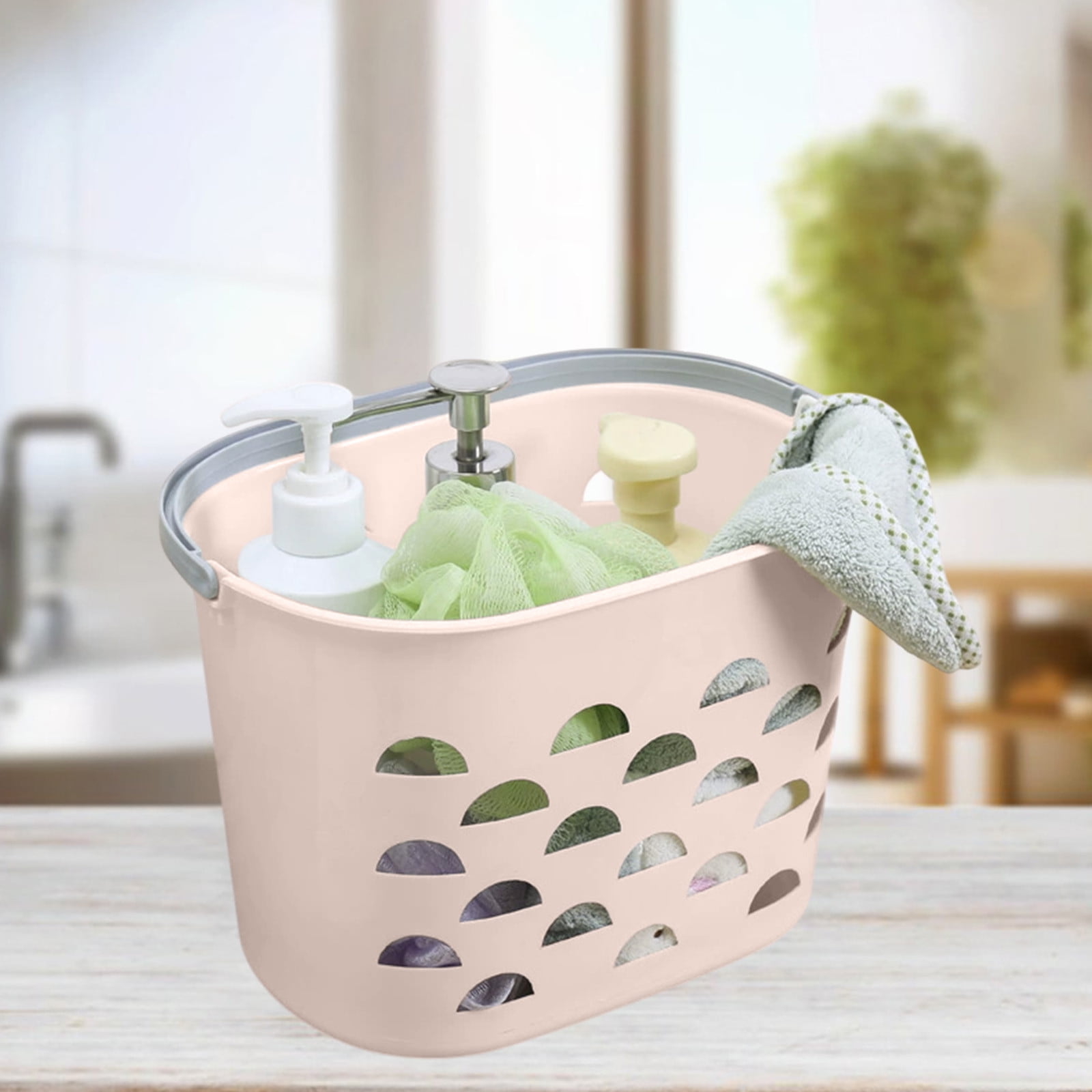 TOPRenddon Foldable Bathroom Storage Basket – Portable Shower Caddy ...