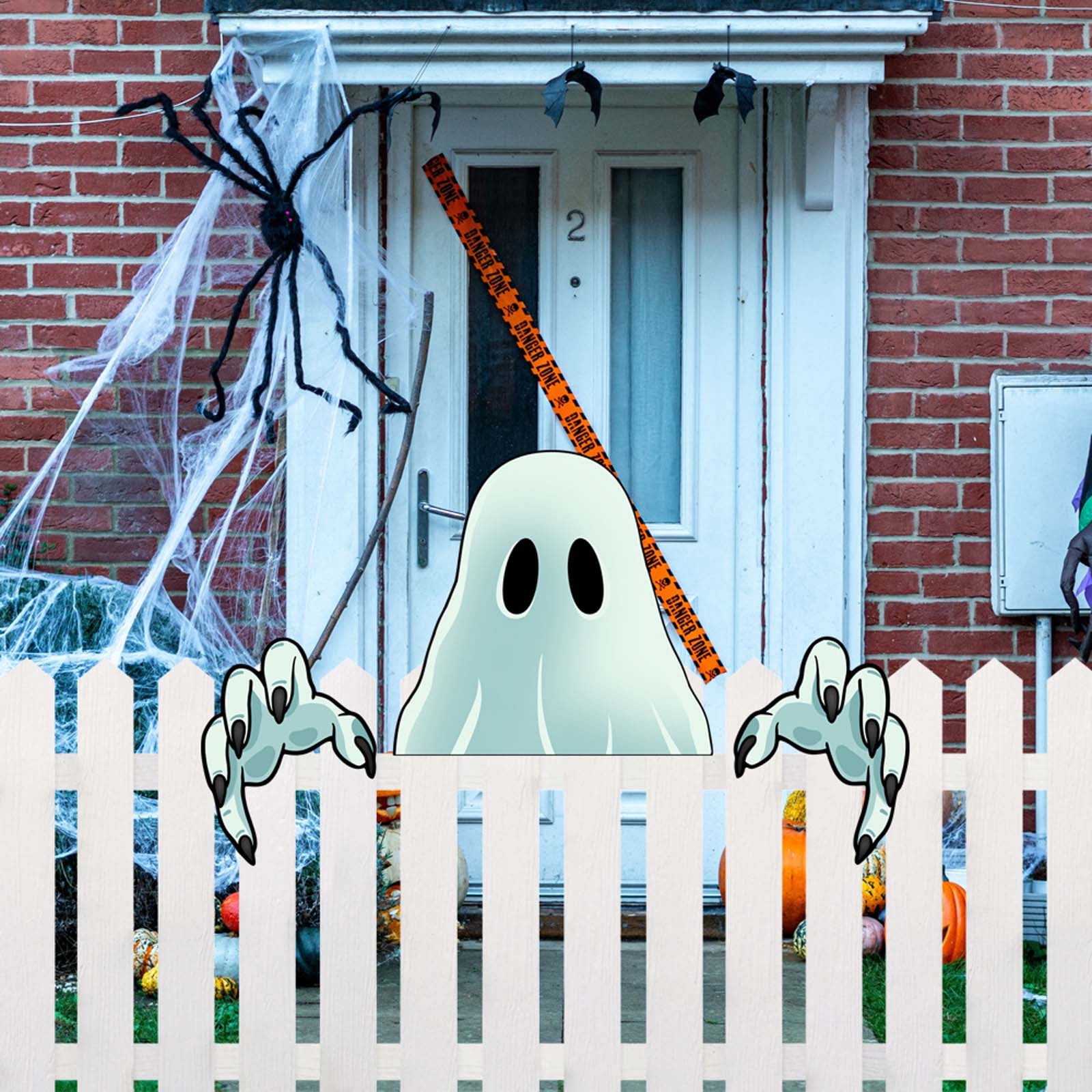 TOPRenddon Halloween Fence Peepers - 12" Scary Hollow Cutouts | Outdoor ...