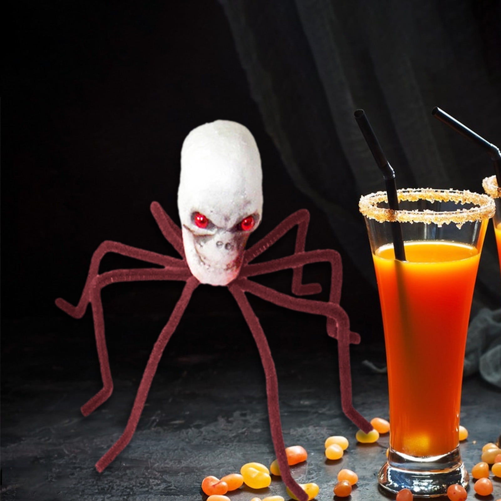 TOPRenddon Halloween Ghost Head Spider Scary Layout Prop, Multicolored ...