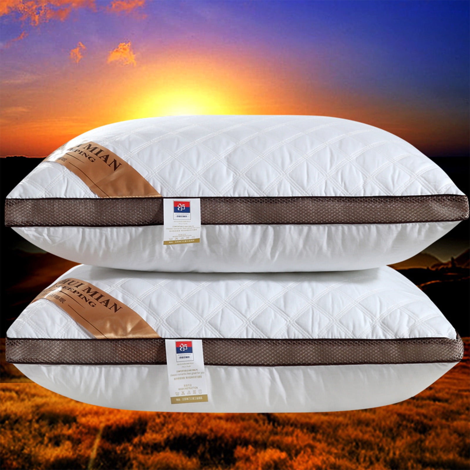 TOPRenddon Luxury Hotel Pillow – Compressed Cooling Bed Pillow with 128 ...