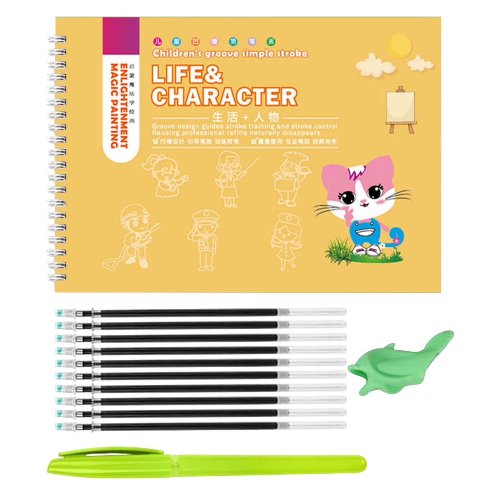 TOPRenddon Magic Practice Copybook,Reusable Writing Practice Book Kit ...