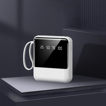 Hglyxoae 10000mAh Small Power Bank,Mini Portable Charger Built in 4 ...