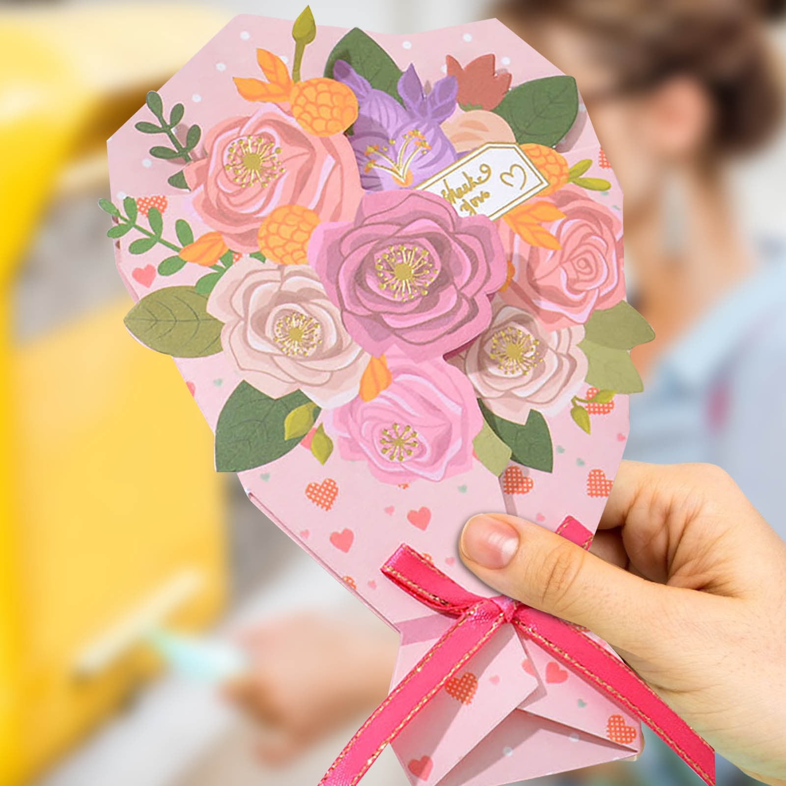 TOPRenddon Mothers Day Card for Mom Flower 3D Pop Up Happy Mother's Day ...
