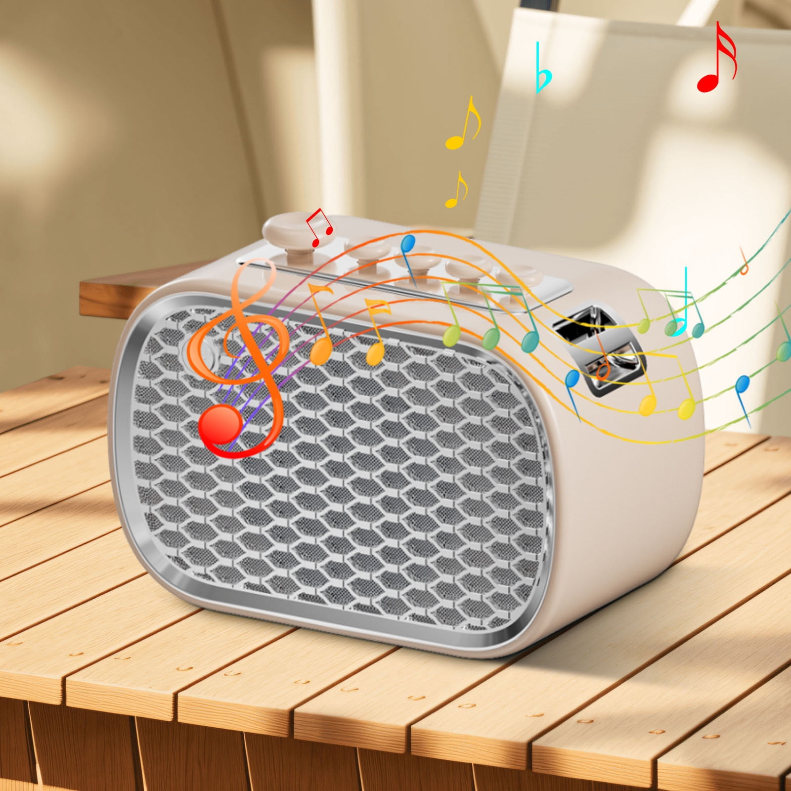 TOPRenddon Multi-Function Sleep Meter Bluetooth Speaker - White Noise, FM Radio, Wireless Audio ...