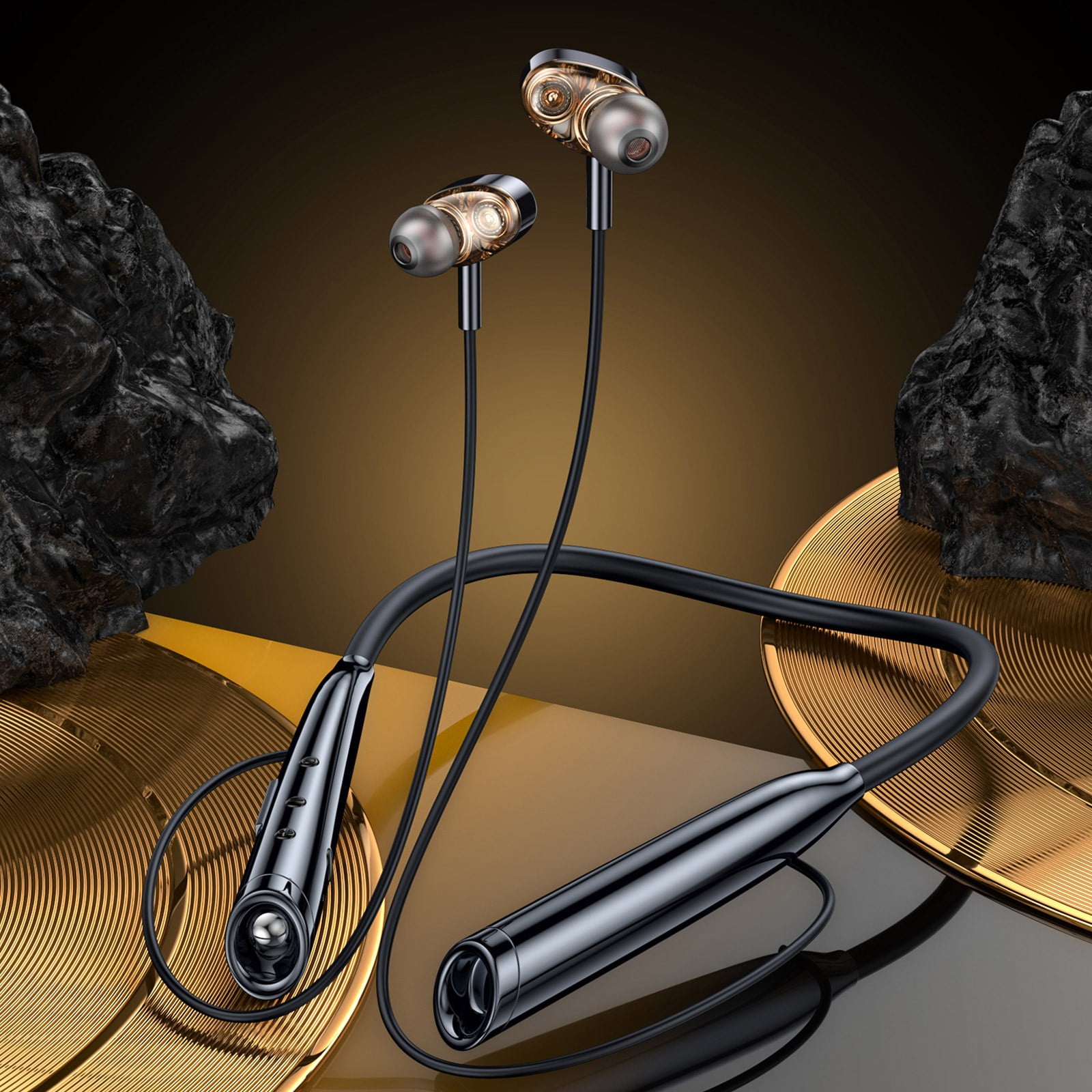 TOPRenddon Necklace-Style Bluetooth Headphones: Ultra-Long Lasting ...