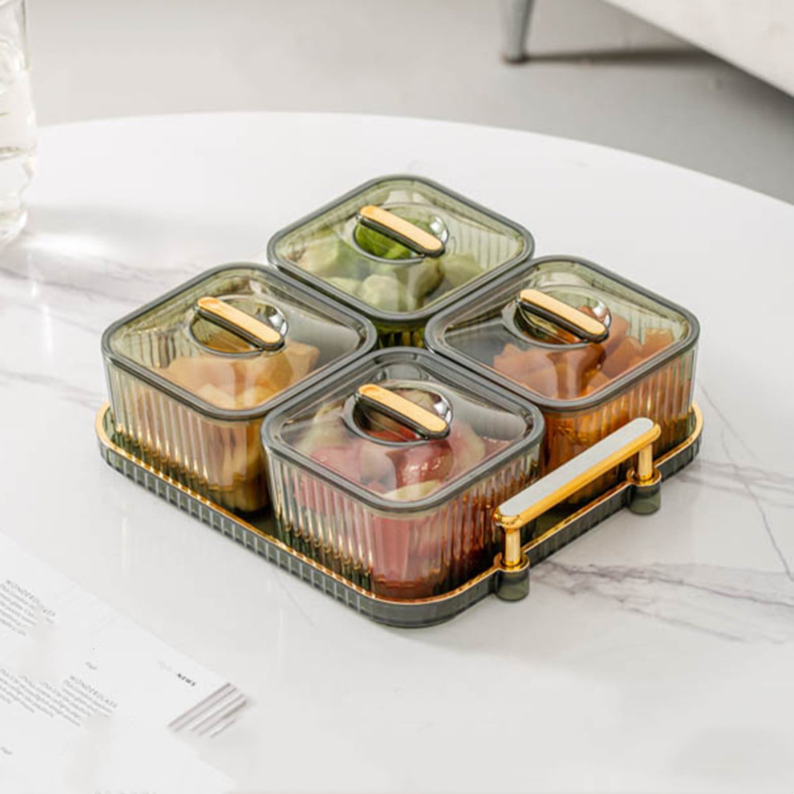 TOPRenddon Nut and Candy Serving Tray, Divided Snack Serving Bowls ...