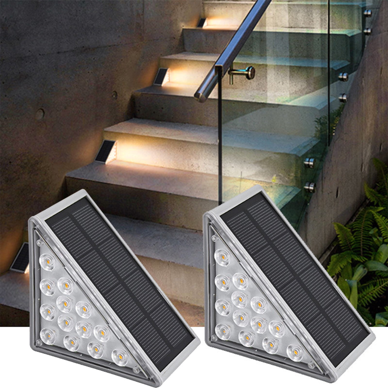 TOPRenddon Outdoor Solar Lights for Yard,Solar Step Lights, 2 Pack ...