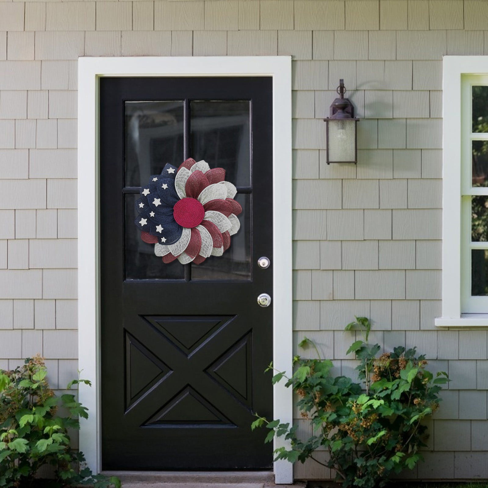 TOPRenddon Patriotic Memorial Day Wreaths for Front Door，United States ...