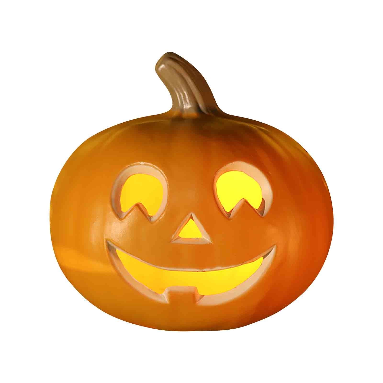 TOPRenddon Plastic Jack O Lantern Pumpkins Halloween Light up Pumpkin ...