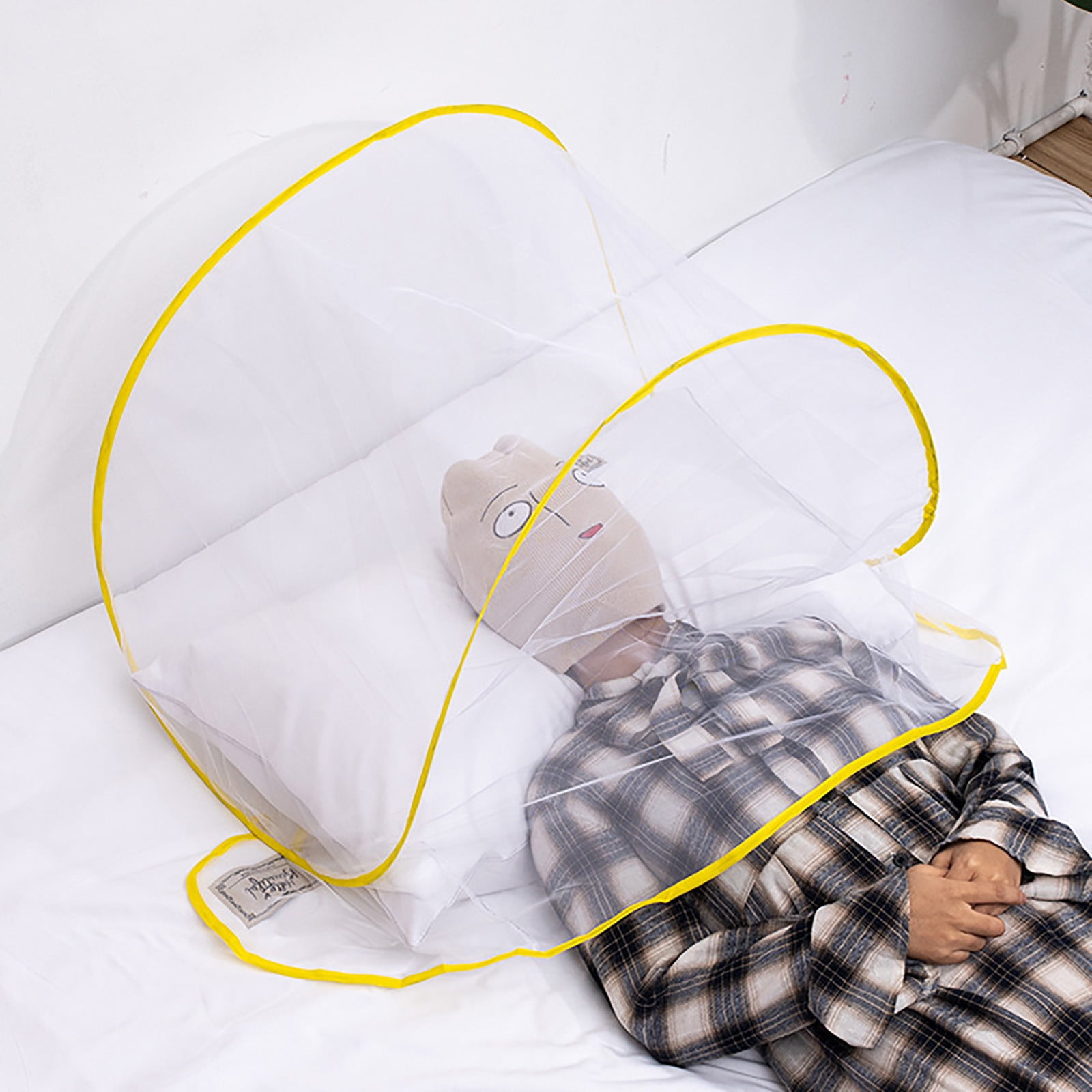 TOPRenddon Portable Pop-Up Mosquito Net Tent, Head Mini Folding ...