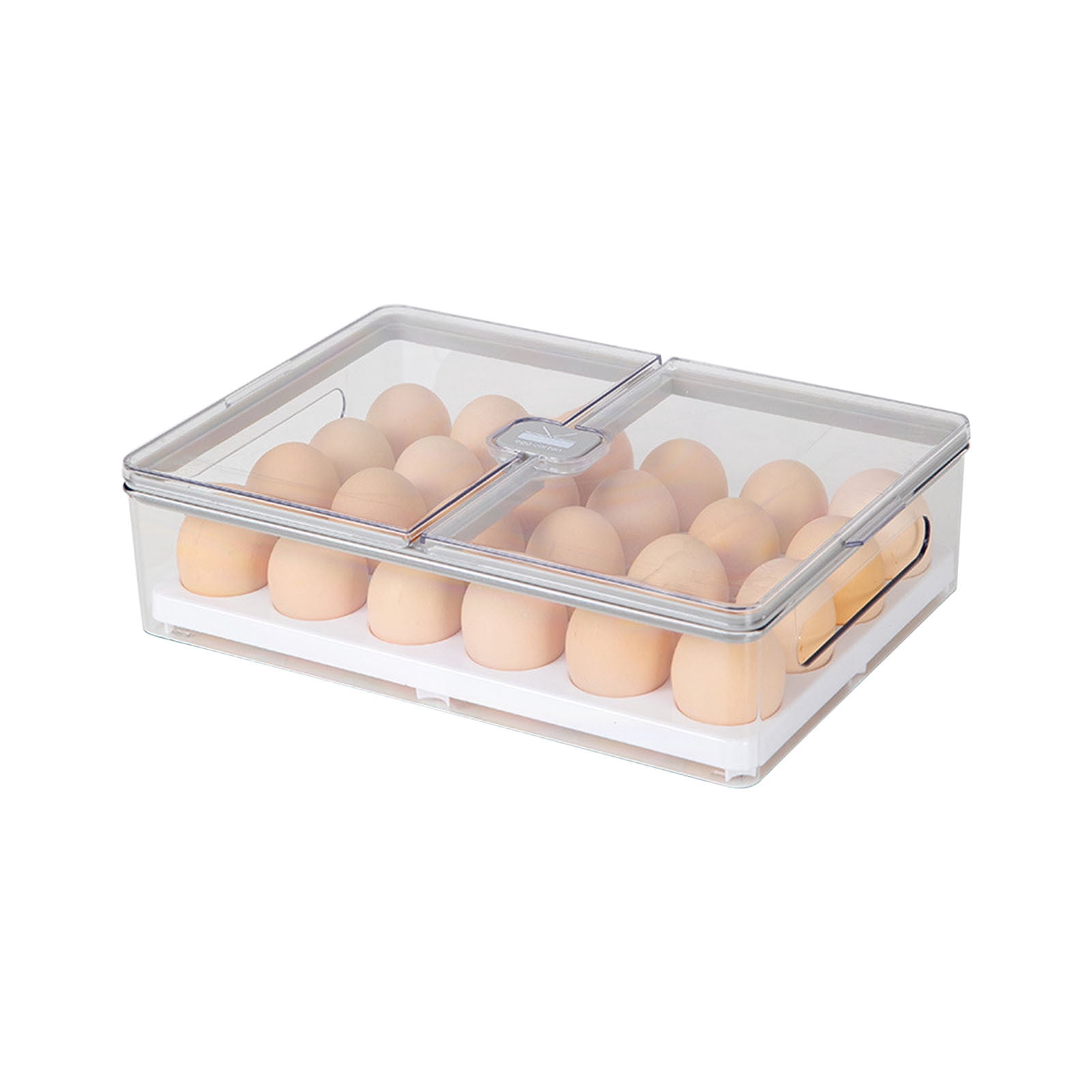 TOPRenddon Pull Out Egg Holder for Fridge，Storage Box For Refrigerator ...