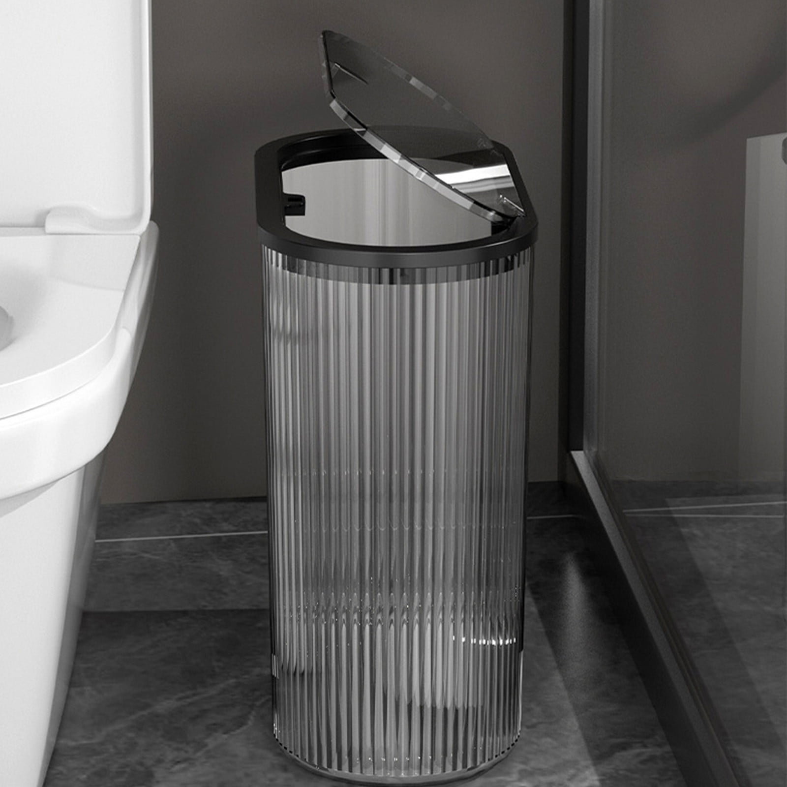 TOPRenddon Push-in Trash Can With Lid For Home Kitchen Toilet Living ...