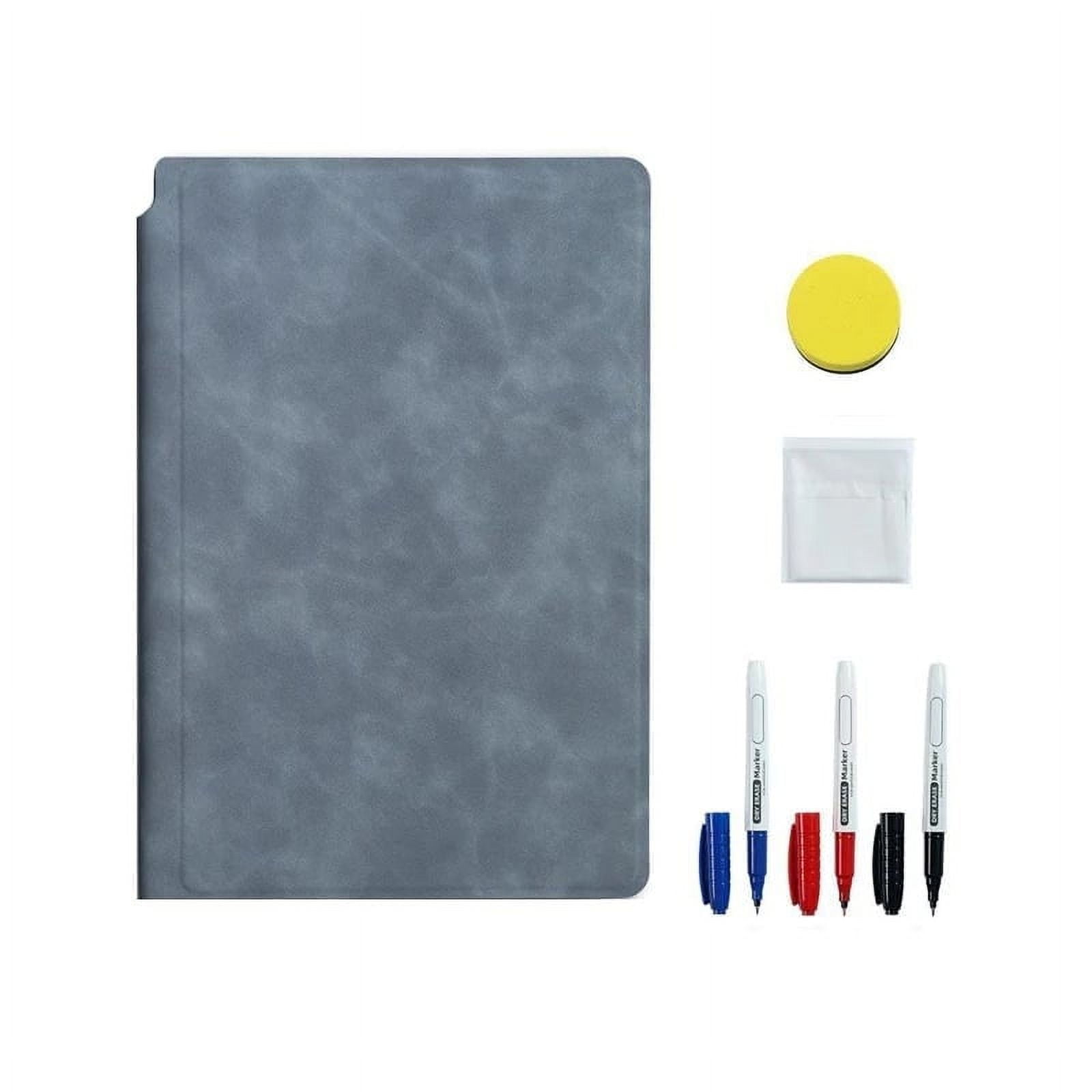 TOPRenddon Reusable Leather Notebook Set – Eco-Friendly Erasable ...