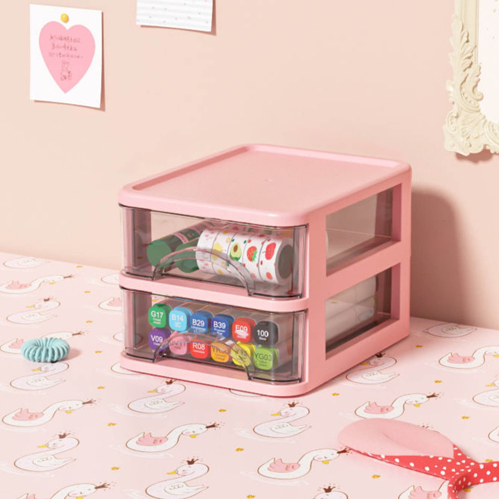 TOPRenddon Small Organizer Drawers Plastic Desk Storage Box with 4 ... TOPRenddon Small Organizer Drawers Plastic Desk Storage Box with 4 ...
