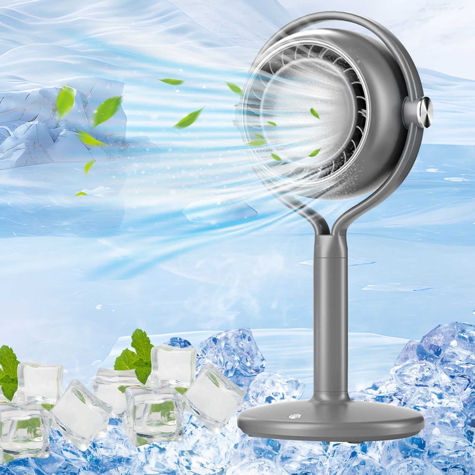 TOPRenddon Small USB Desk Fan，Vaneless Circulating Fan Desktop Ground ...