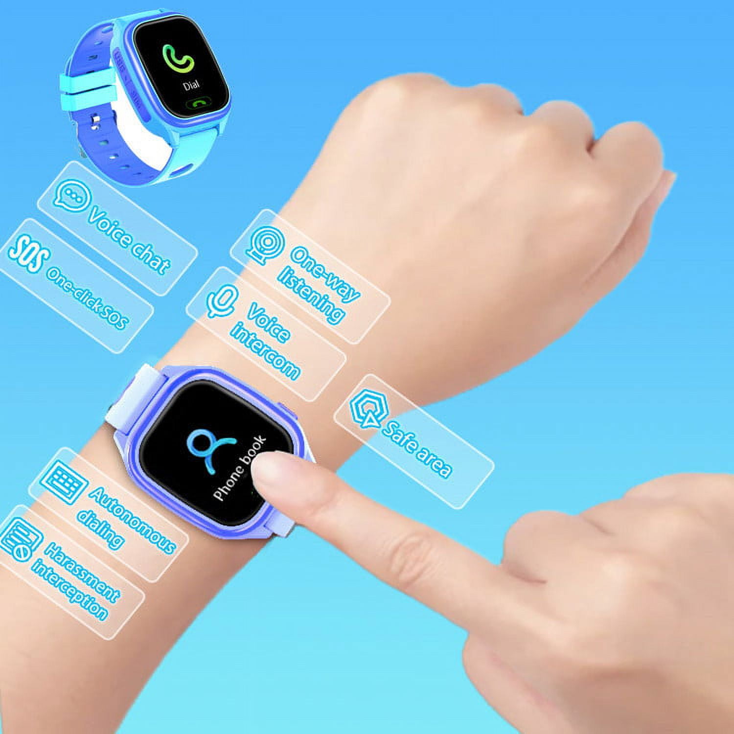 TOPRenddon Smart Watch for Kids,Y85 Children's Telephone Watch, 8-day ...