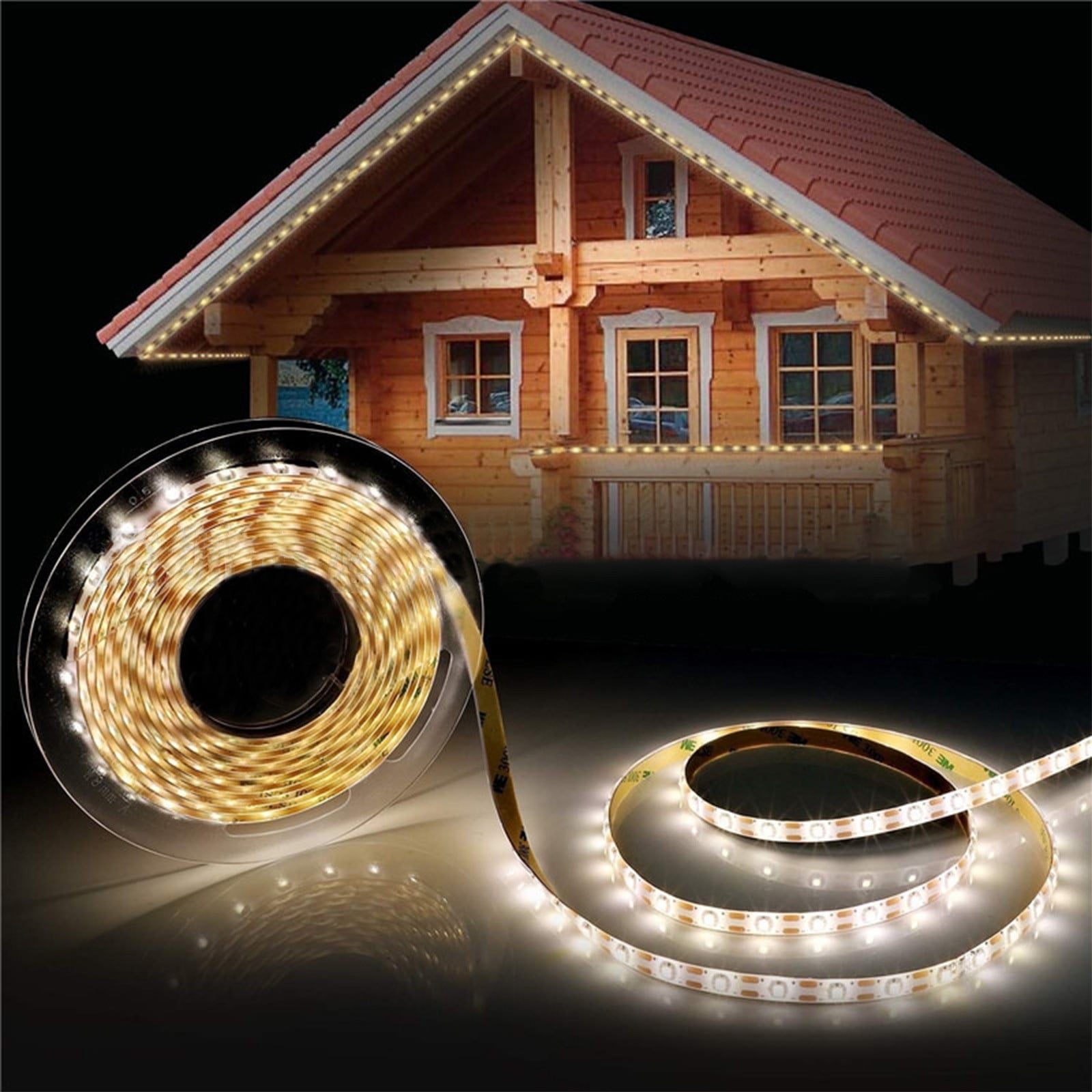 TOPRenddon Solar LED Strip Lights Outdoor Waterproof – Cuttable 3m Warm ...
