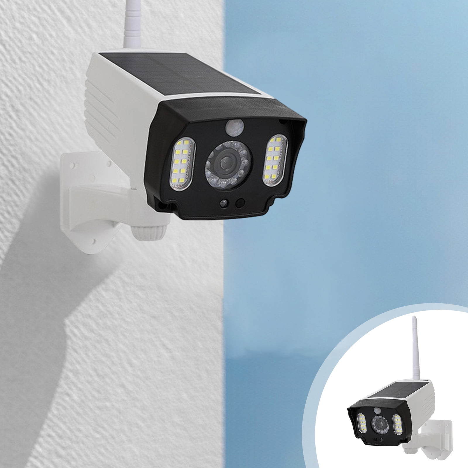 TOPRenddon Solar-Powered Fake Security Camera with Motion Sensor Lights ...
