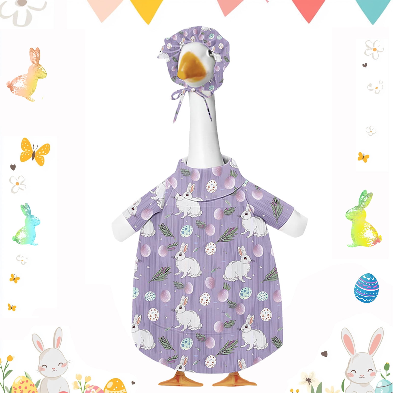 TOPRenddon Spring Easter Goose Outfit Easter Lawn Porch Goose Clothes ...