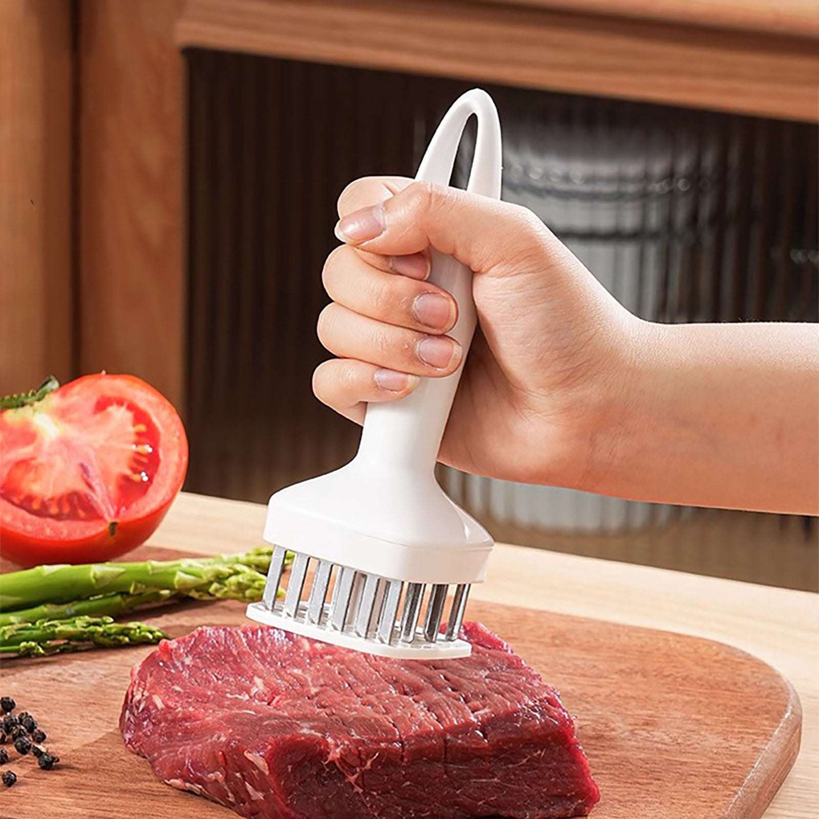 Toprenddon Stainless Steel Meat Tenderizer Needle Meat Hammer Mallet