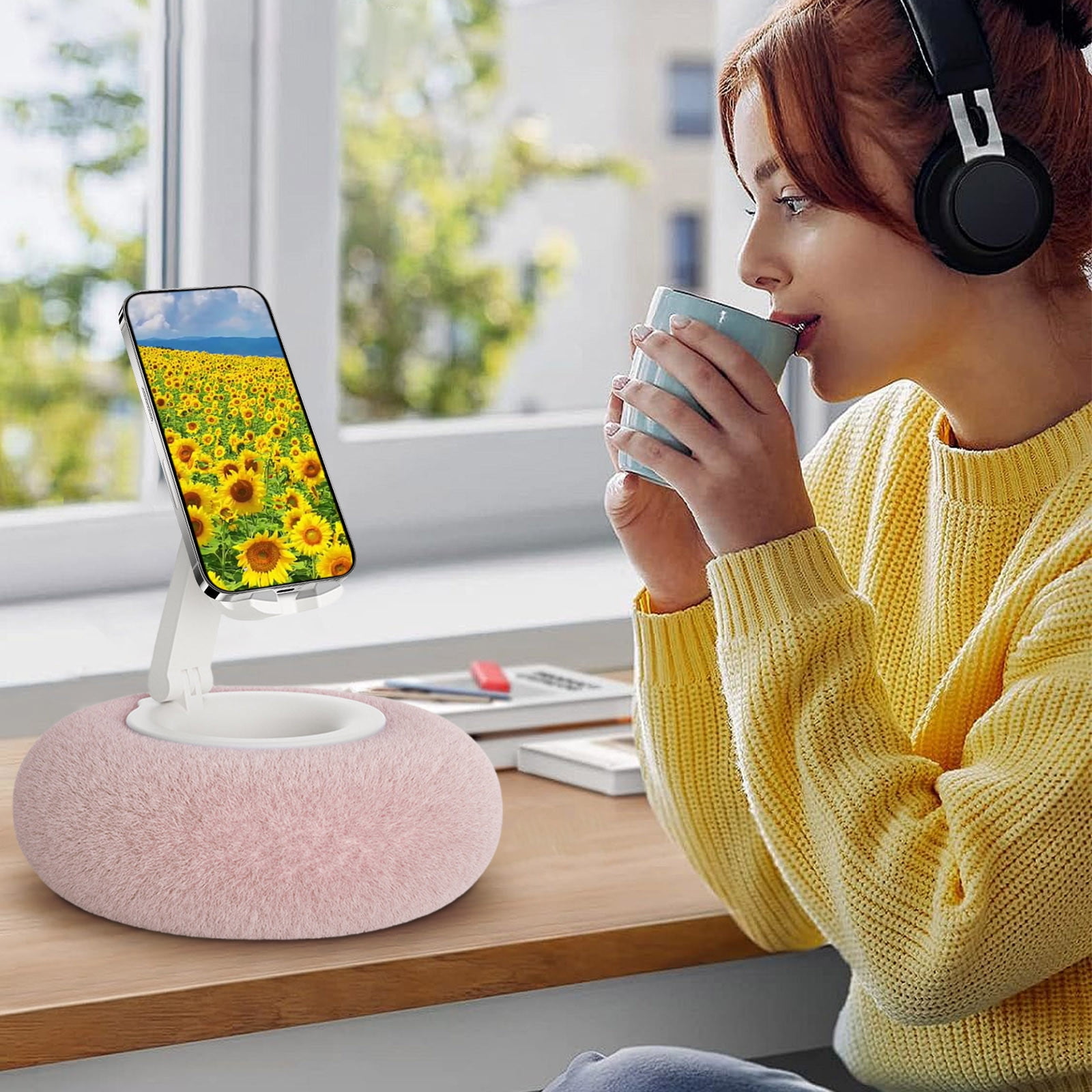 TOPRenddon Tablet Stand Pillow, 360掳Adjustable Phone Holder for Bed ...
