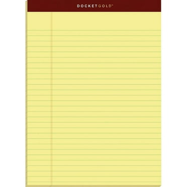 TOPS Docket Gold Lined Paper Writing Pads, 8-1/2 x 11-3/4, Legal Rule ...